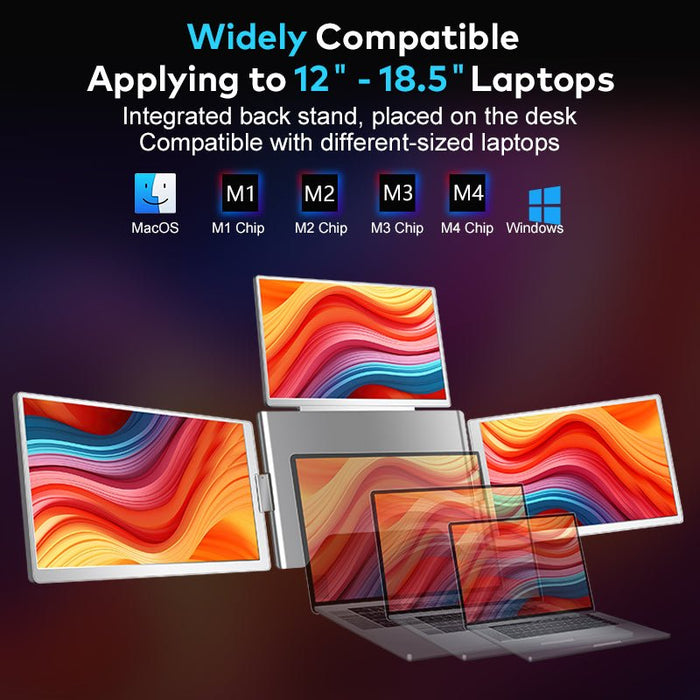 MagHub Quad 16” Laptop Screen Extender-Stop Alt-Tabbing. Start Winning ...