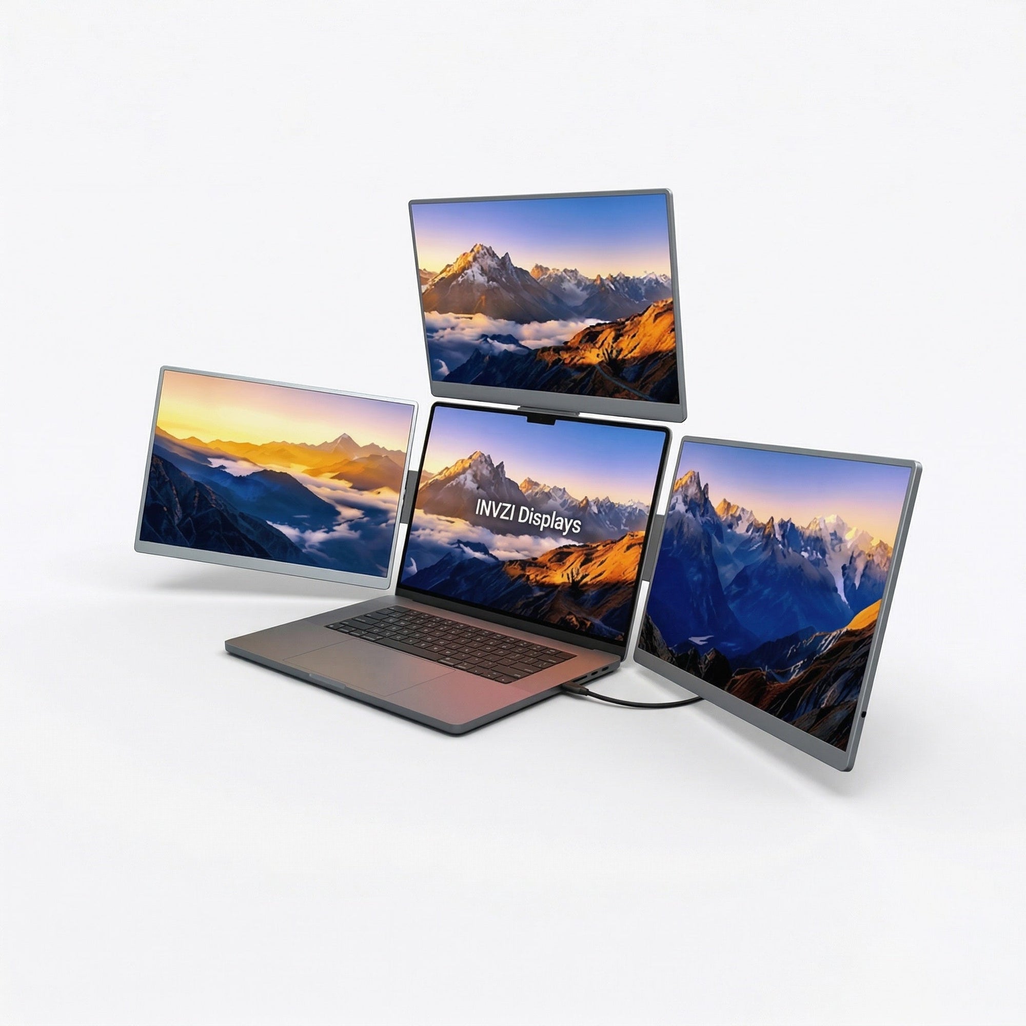 INVZI MagHub Quad 16" - Ultimate 4-Screen Laptop Extender | Portable ...